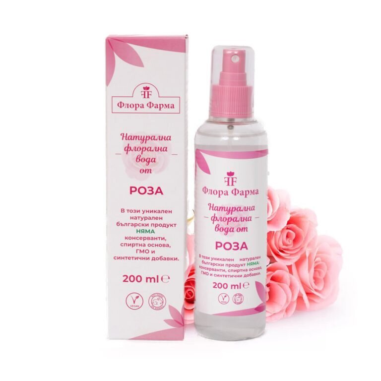 Натурална флорална вода от роза – 200 мл FLORA PHARMA