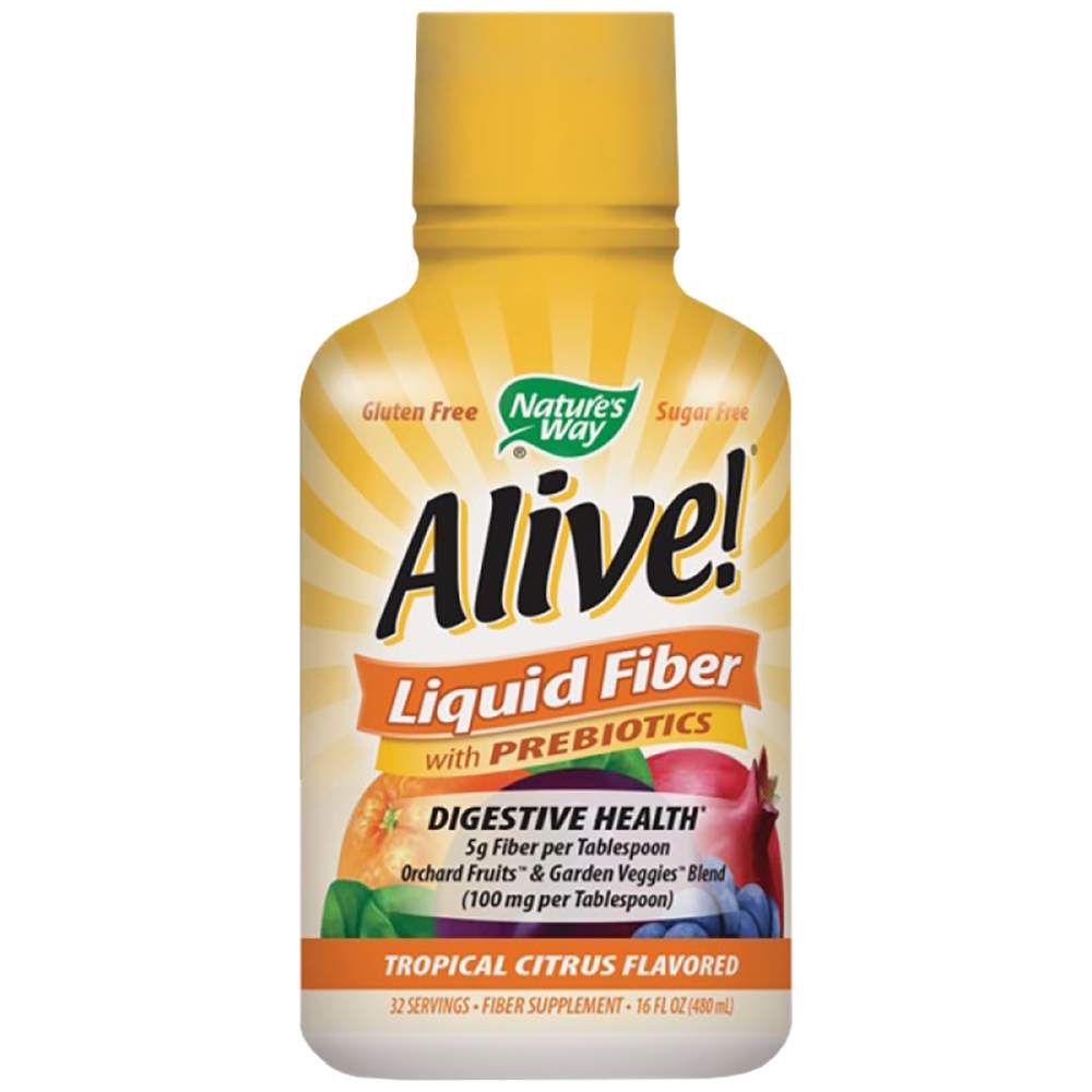 Alive! Liquid Fiber and Prebiotics - 480 мл Nature’s Way - Топ Цена