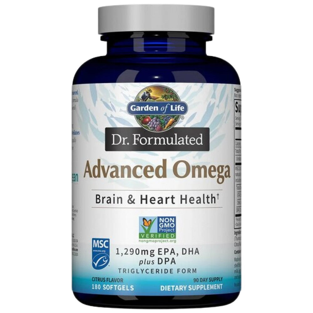 Dr. Formulated Advanced Omega - 180 Гел капсули Garden Of Life - Топ Цена