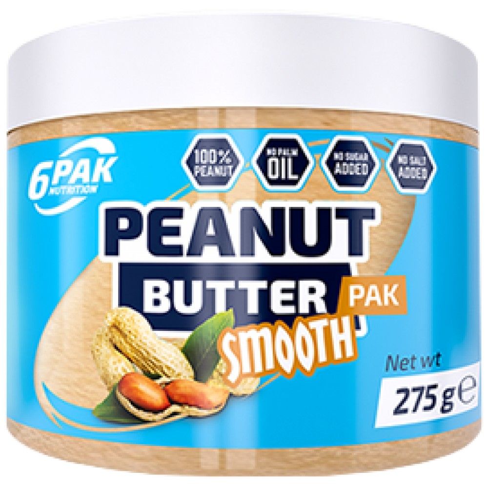 Peanut Butter Pak Smooth - 275 грама 6PAK Nutrition - Топ Цена