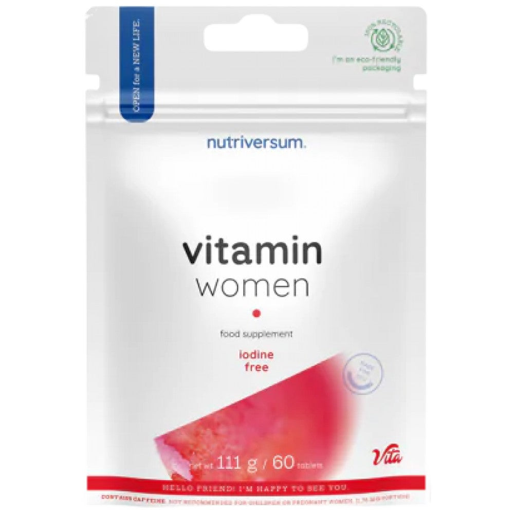 Vitamin Women | Iodine Free - 60 Таблетки Nutriversum - Топ Цена