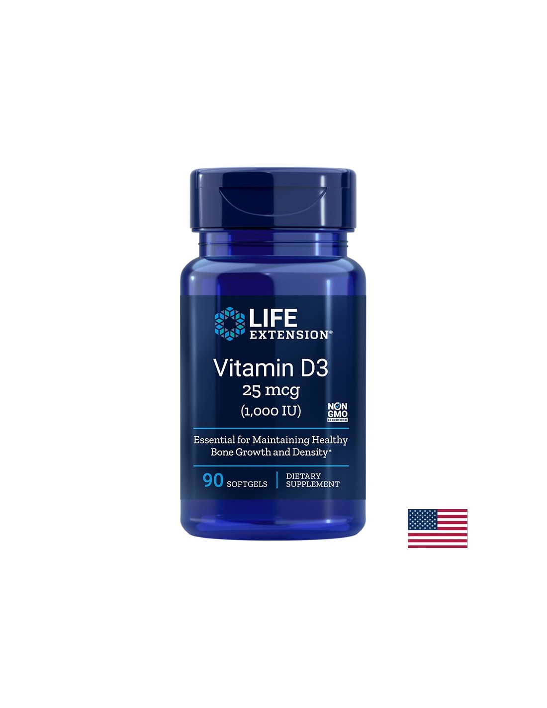 Vitamin D3 / Витамин D3 1000 IU, 90 софтгел капсули Life Extension ...